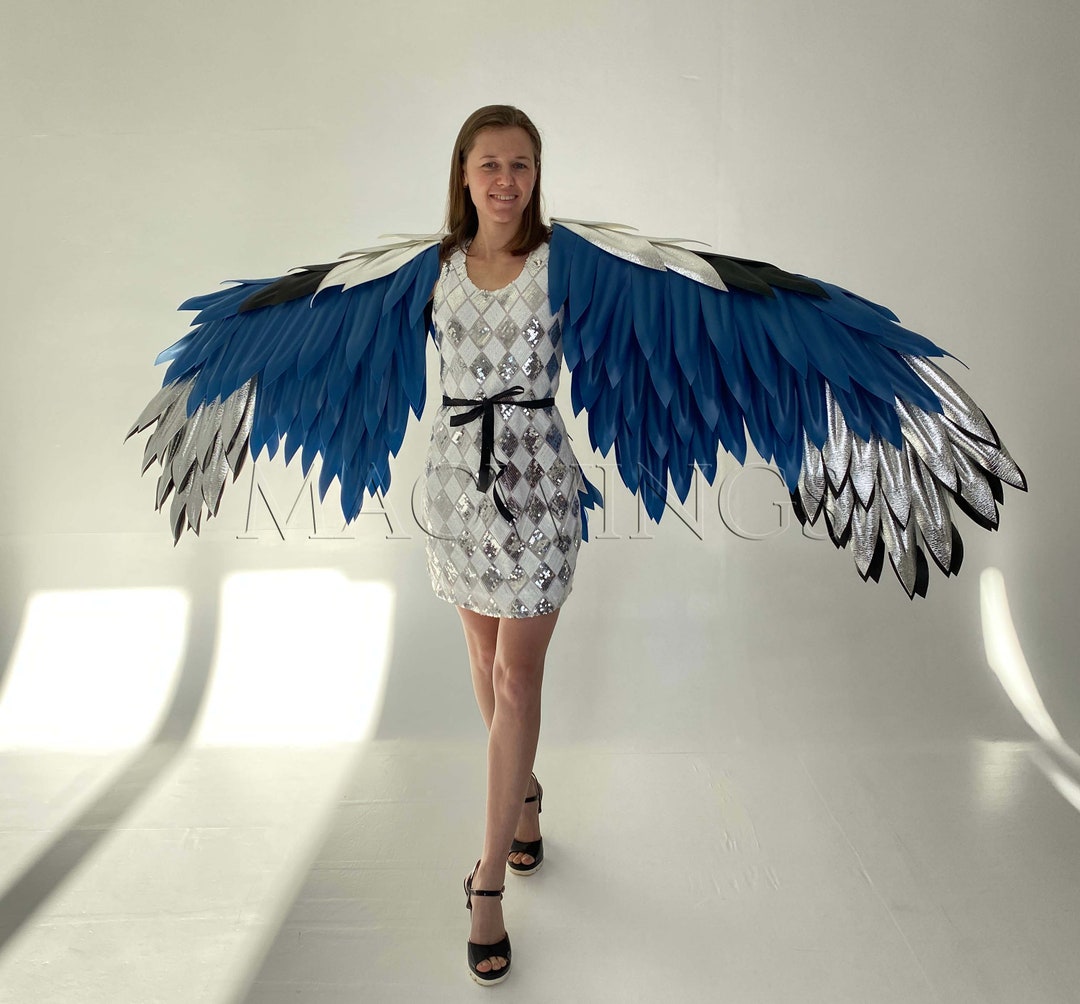 Magpie Costume Wings and Tail, Bird Wings, Arm Wings and Tail, Magpie ...