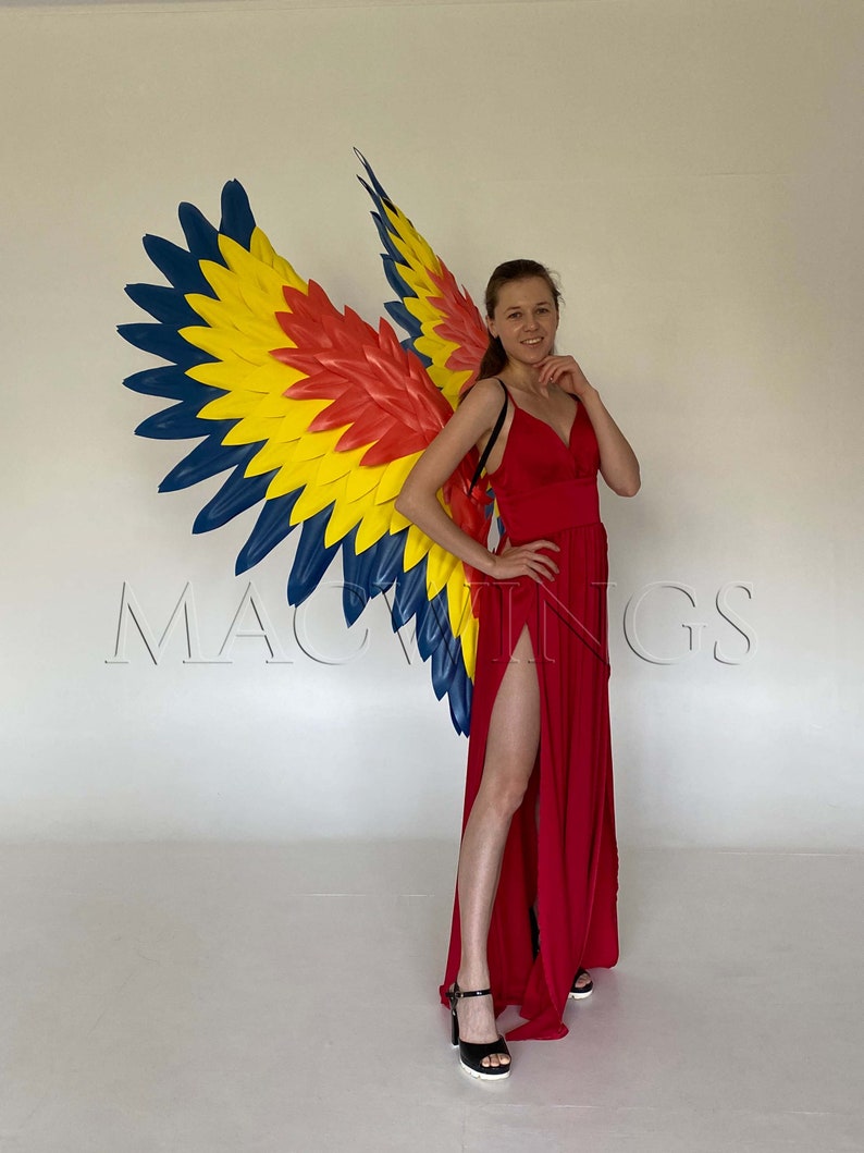 Big Macaw Wings Cosplay Costume Adult, Large Bird Parrot Wings Macaw ...