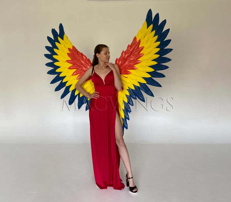 Big Macaw Wings Cosplay Costume Adult, Large Bird Parrot Wings Macaw ...