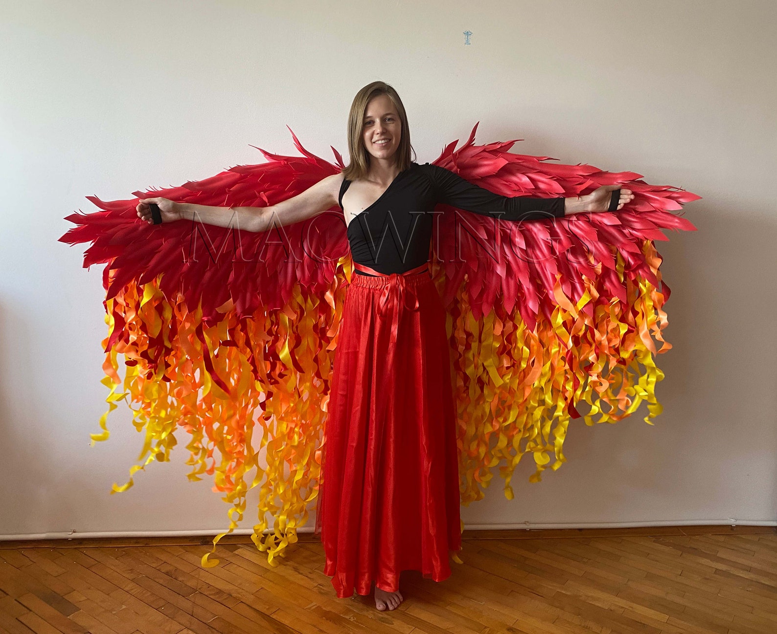 Moveable Phoenix Wings, Flame Wings, Adult Cosplay Costume, Fire Bird ...