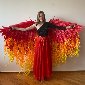 Moveable Phoenix Wings, Flame Wings, Adult Cosplay Costume, Fire Bird ...