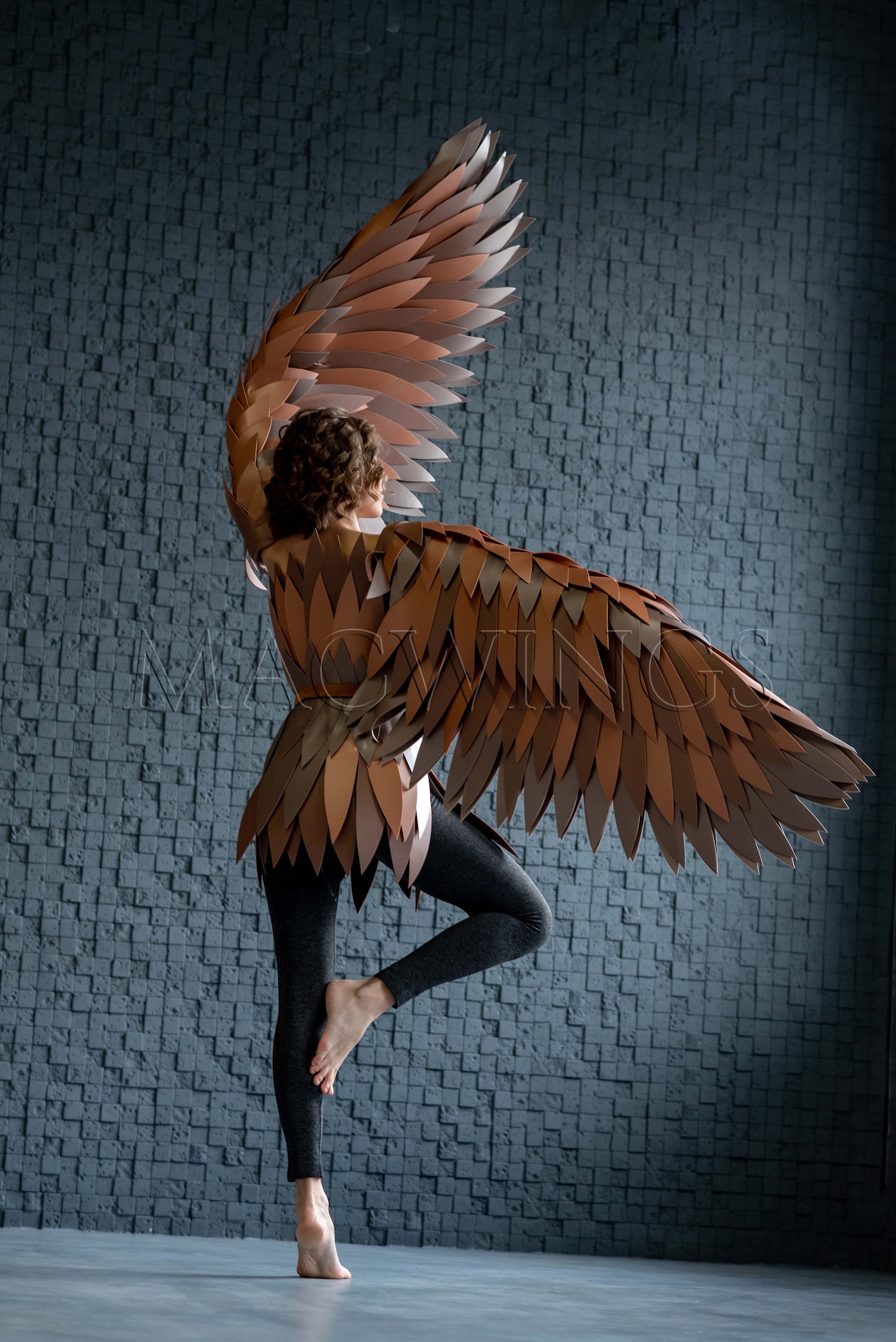 Brown Wings Bird Cosplay Bird Costume Arm Wings Wings for - Etsy