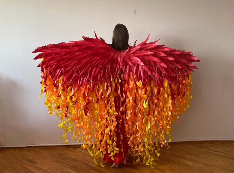 Moveable Phoenix Wings Flame Wings Adult Cosplay Costume - Etsy