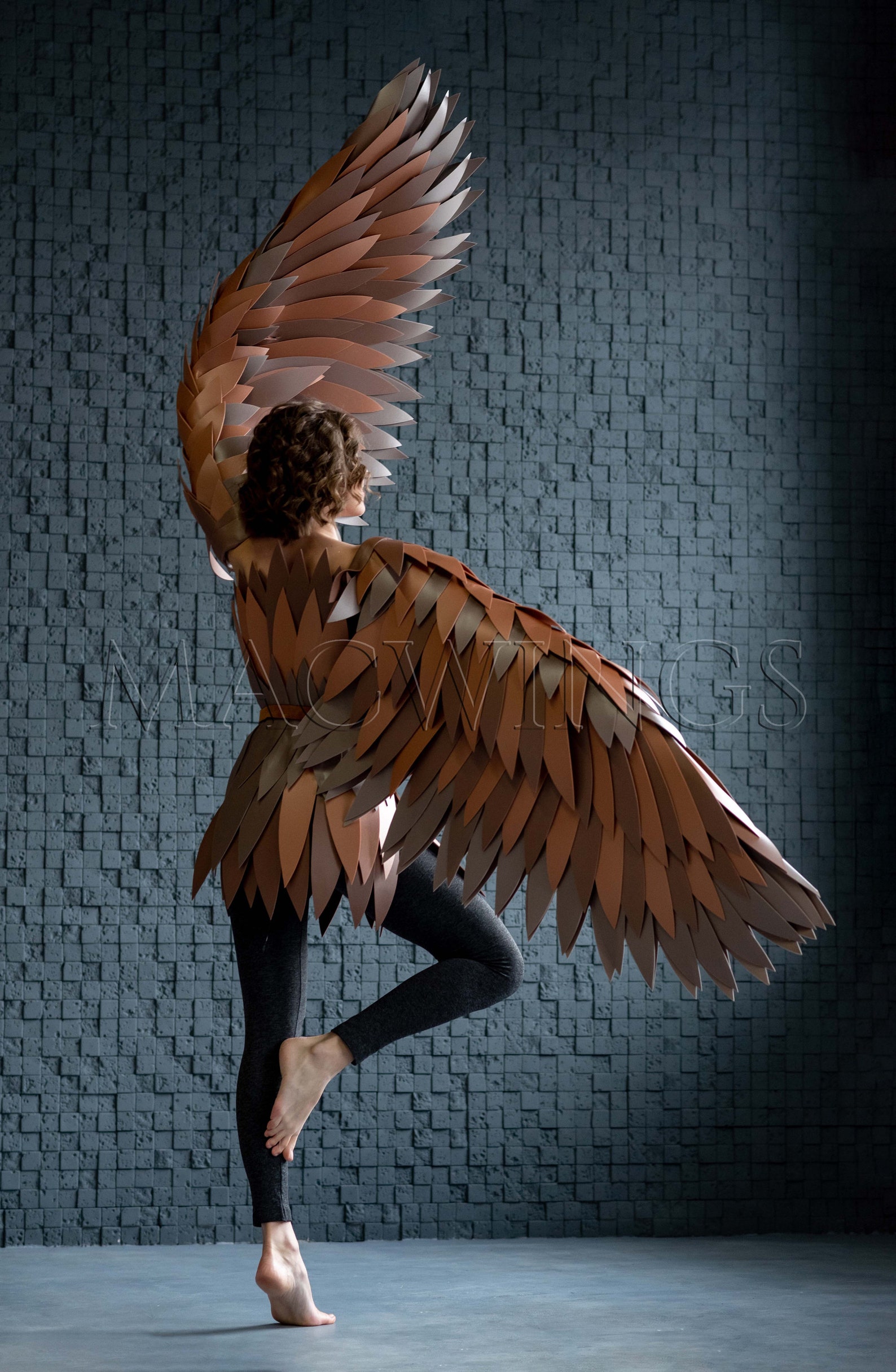 Brown Wings Bird Cosplay Bird Costume Arm Wings Wings for - Etsy