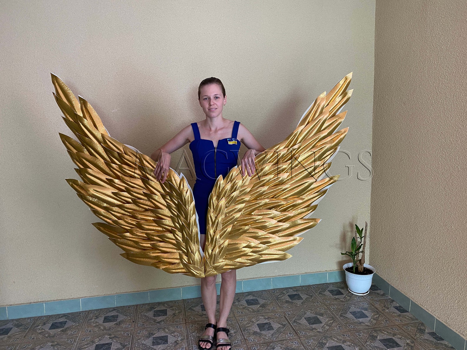 Golden Wings for Backdrop, Gold Angel Wings for Stands, Picture Booth ...