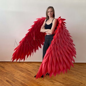 Movable Black Wings, Devil Wings, Fallen Angel Costume Flexible Wings ...