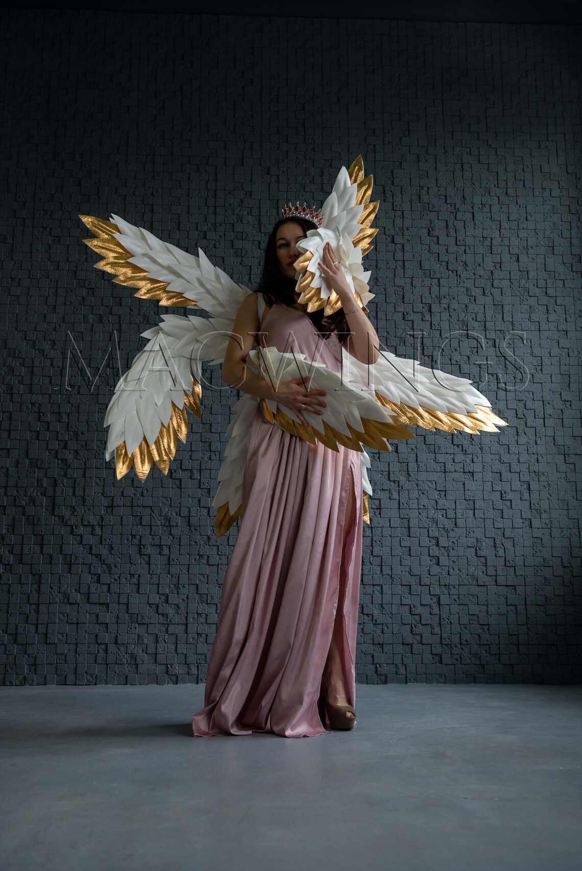 Quadruple Wings Costume White Wings Cosplay White Wings Gold - Etsy