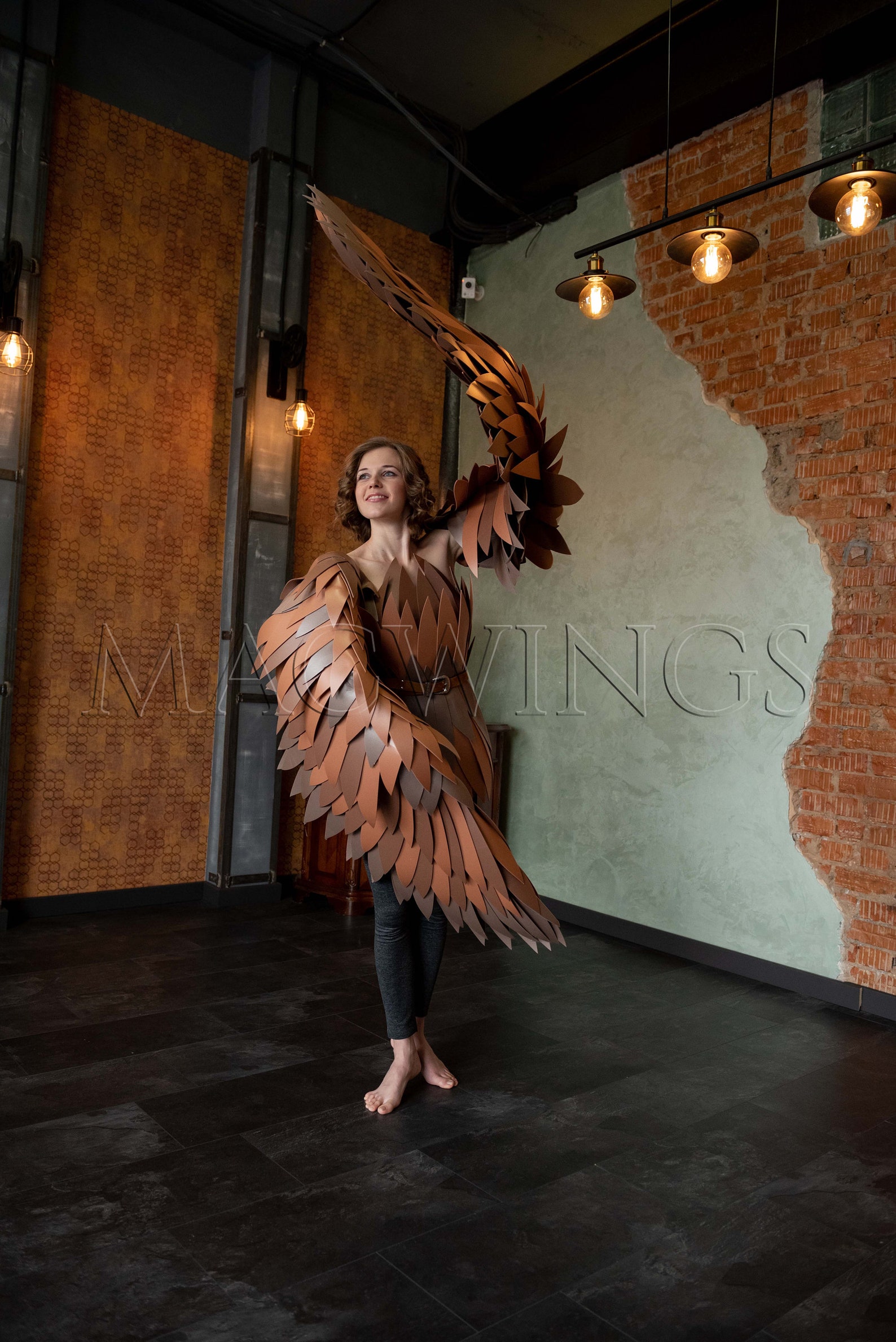 Brown Wings Bird Cosplay Bird Costume Arm Wings Wings for - Etsy