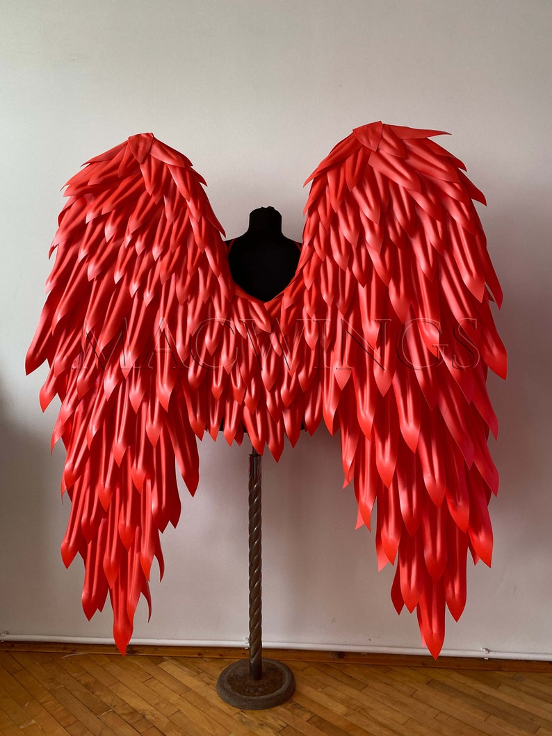 Red Wings Cosplay Large Wings Wings for Cosplay Red Angel - Etsy