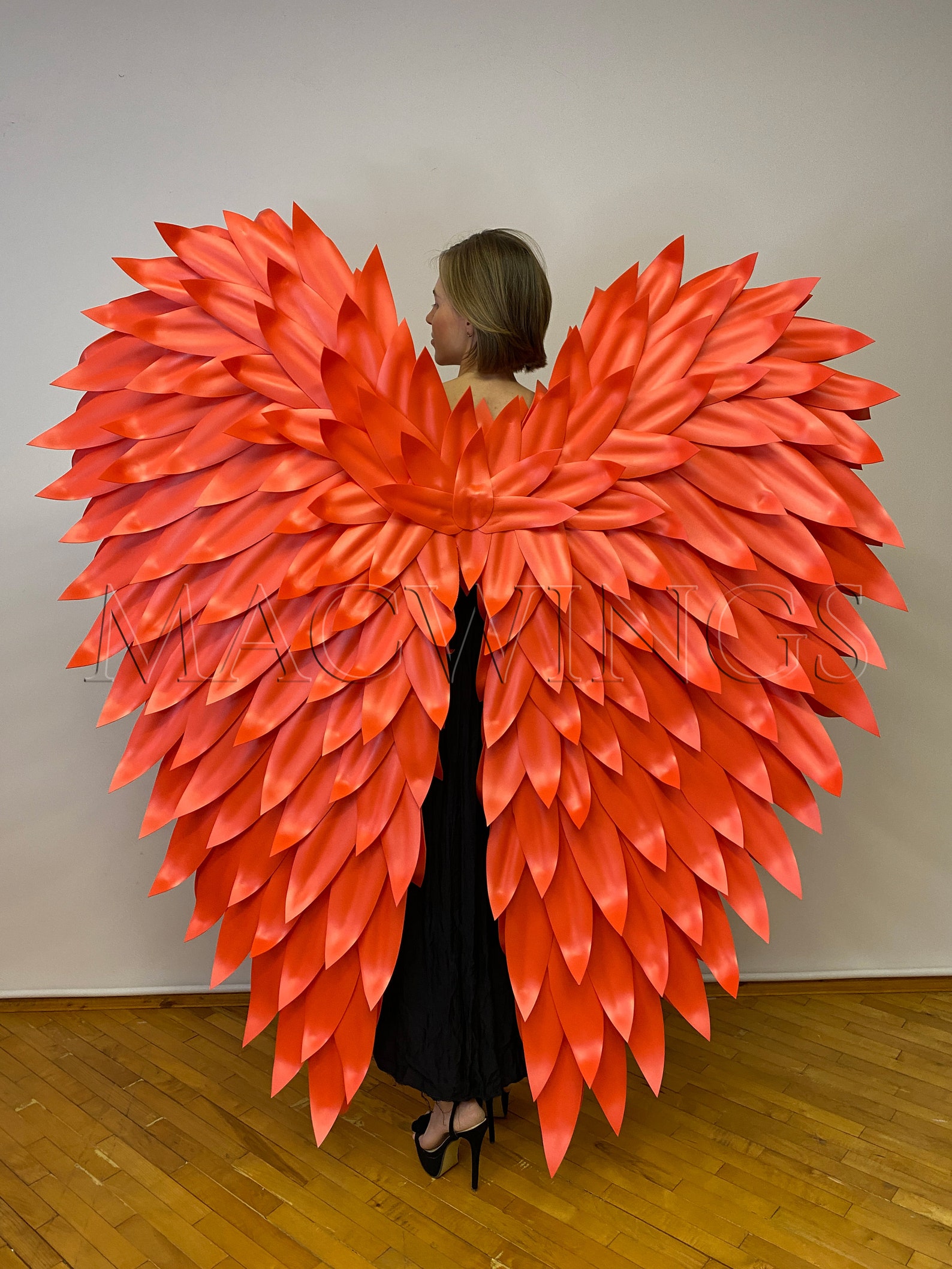 Red Angel Wings Red Wings Wedding Wings Big Red Heart - Etsy