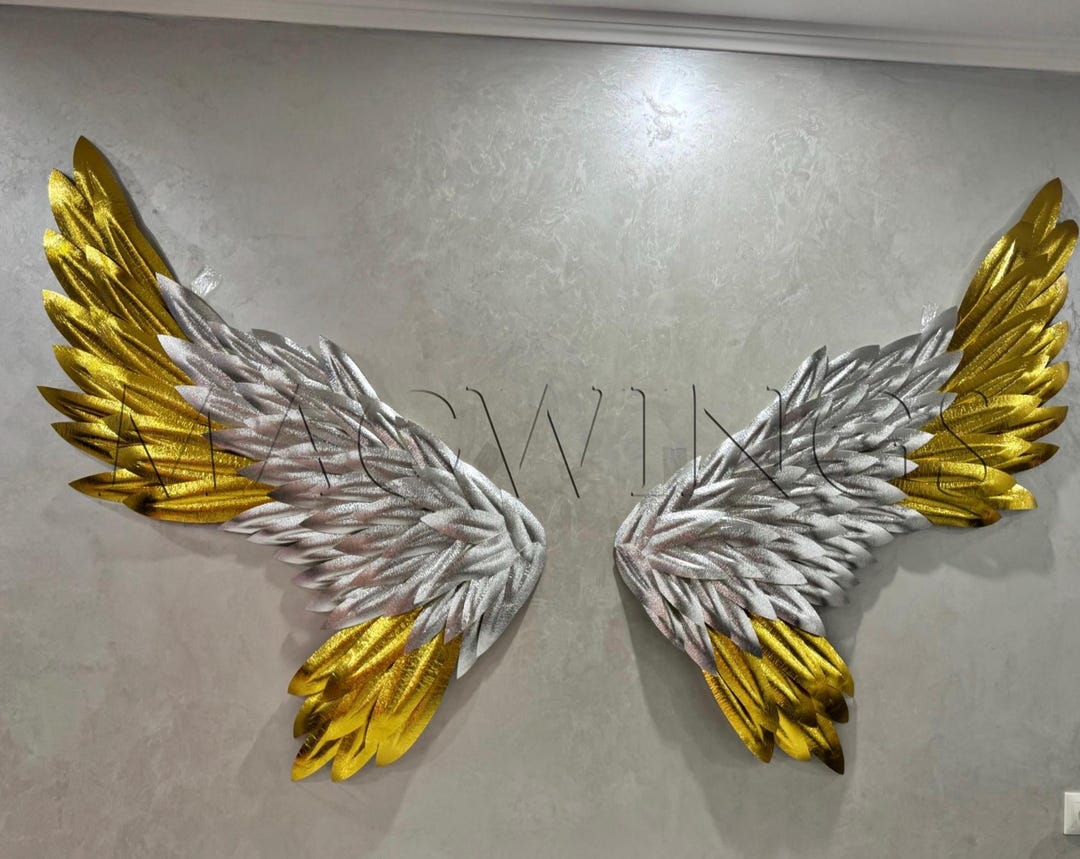Gold and Silver Angel Wings for Stands, Photo Booth With Angel Wings ...