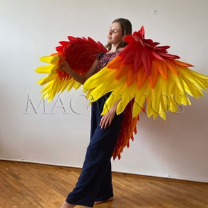 Wings of Fire, Red Wings for Cosplay Costume, Phoenix Cosplay, Flame ...
