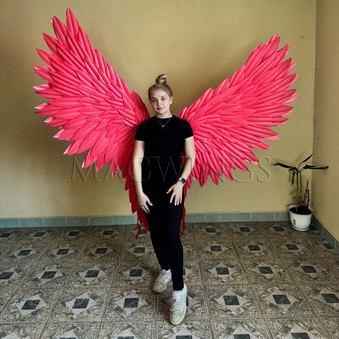 Movable Red Wings Costume Cosplay Devil Costume Fallen Angel Wings ...
