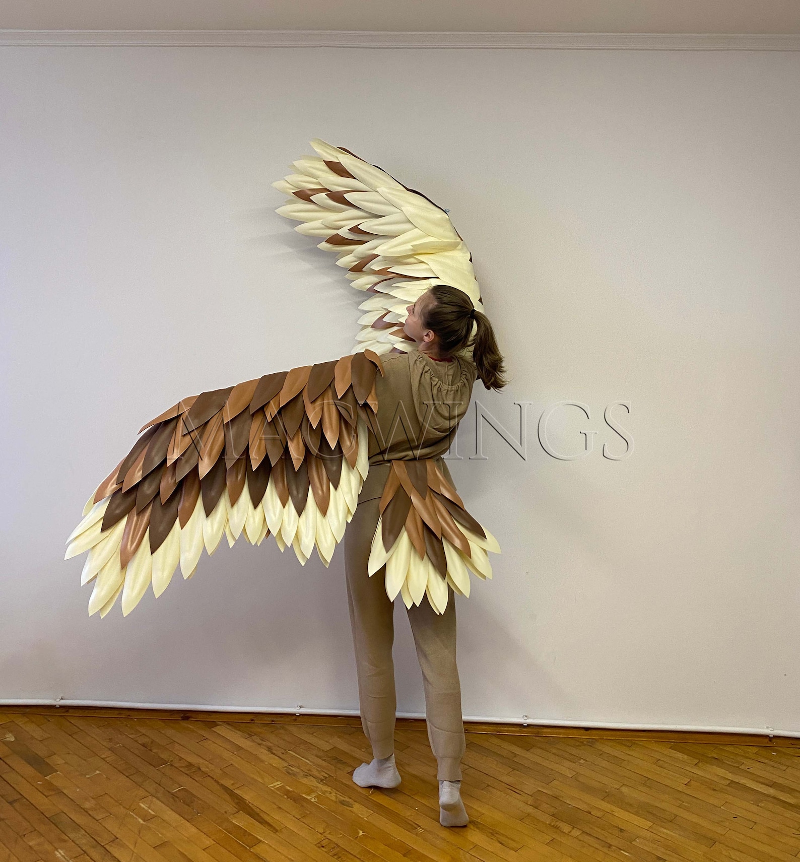 Barn Owl Arm Wings and Tail, Brown Bird Costume Cosplay, Bird Wings ...