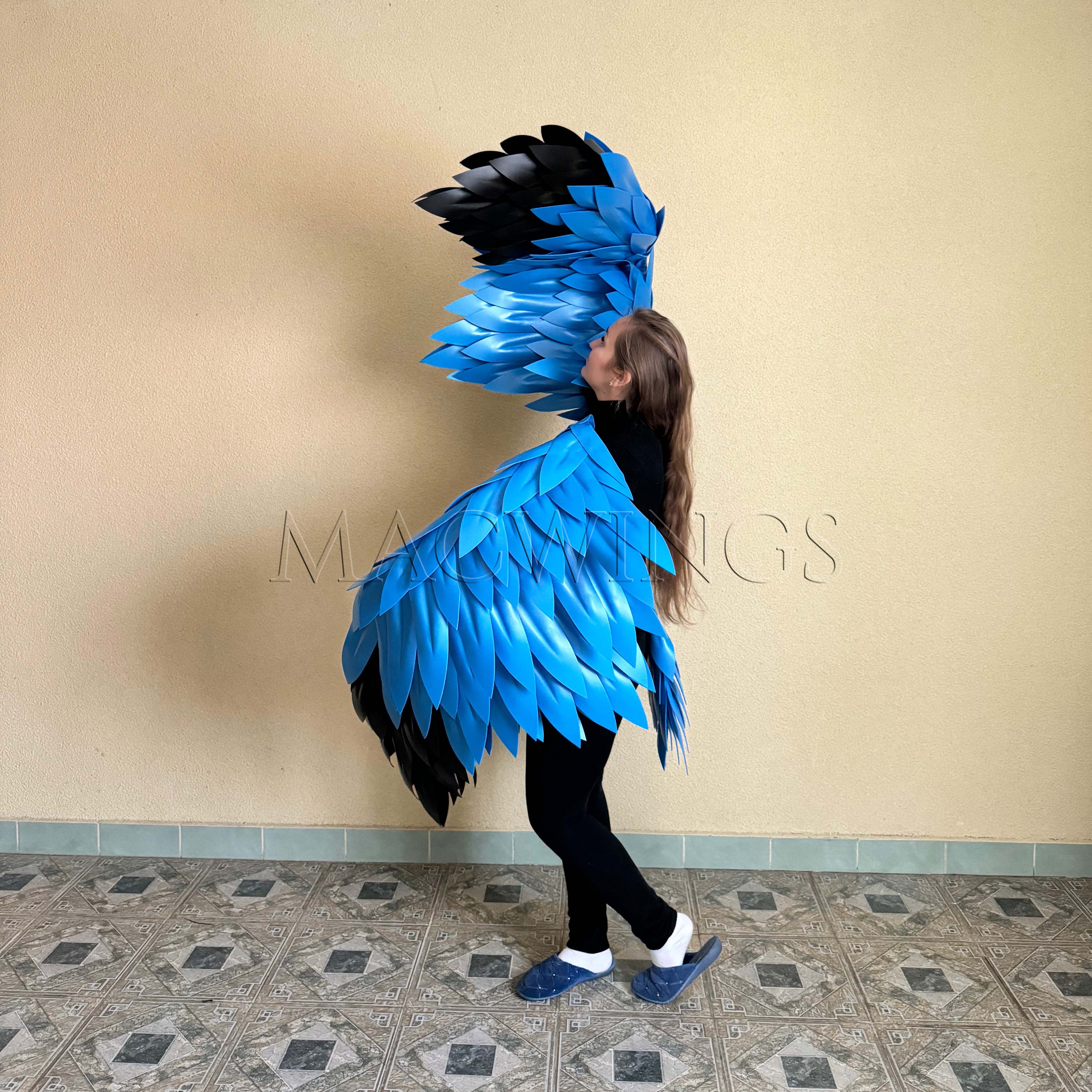 Mountain Blue Jay Wings and Tail Arm Wings Cosplay Costume Blue Black ...