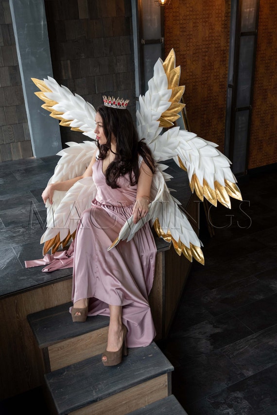 Quadruple Wings Costume White Wings Cosplay White Wings Gold - Etsy