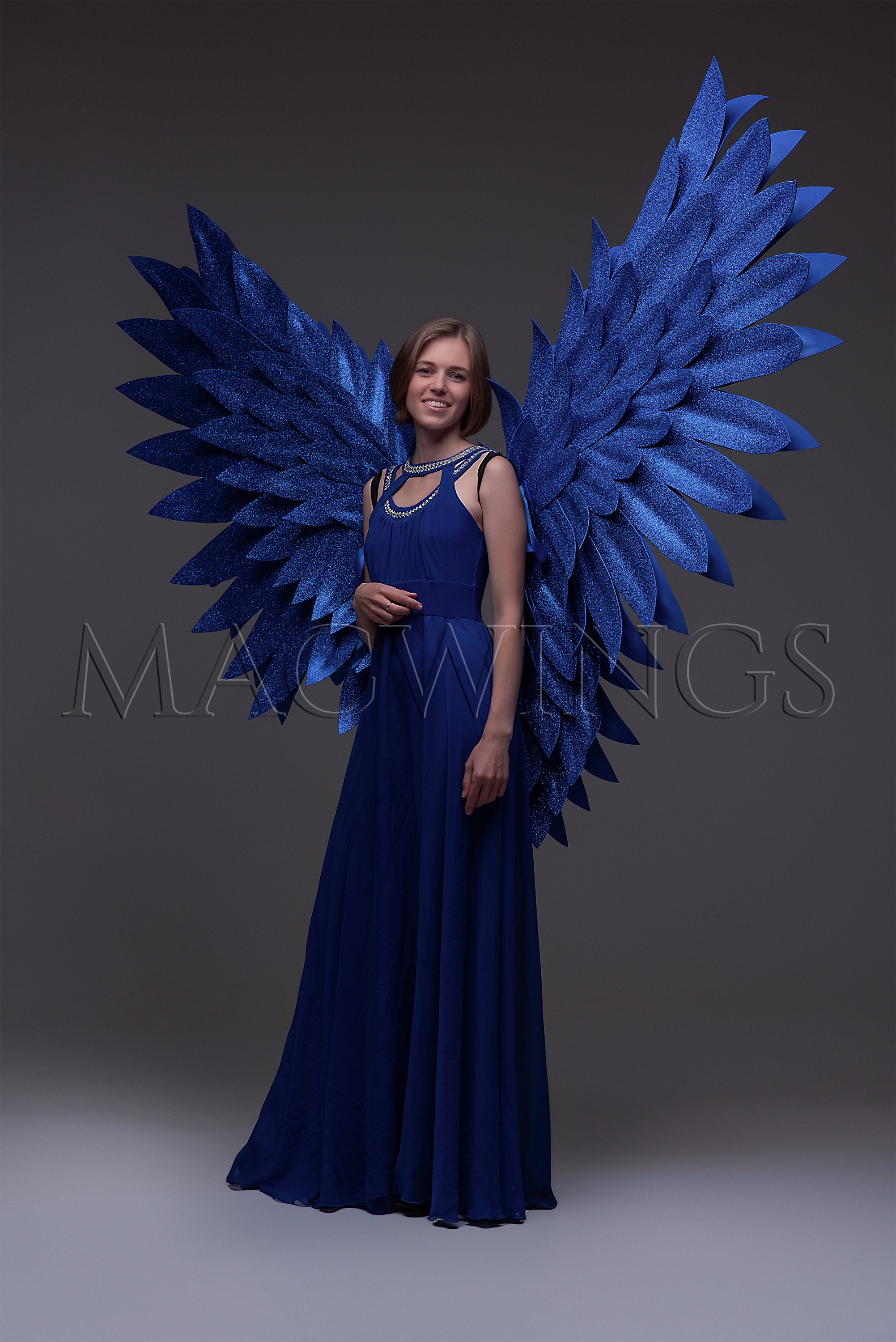 Blue Glitter Wings Extra Large Wings Angel Wings Cosplay | Etsy
