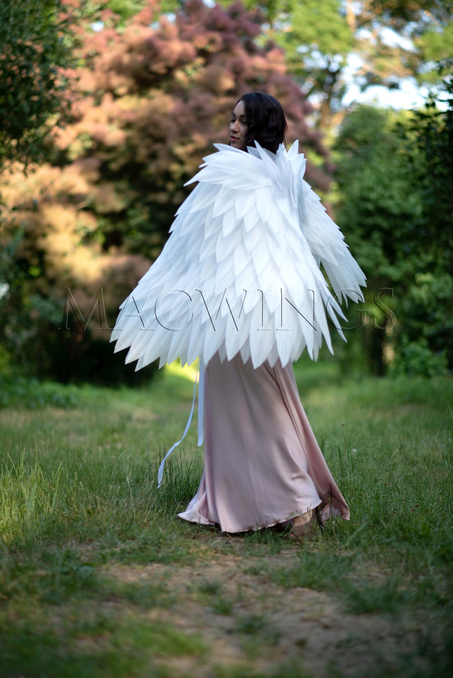 Movable White Angel Wings for Dance Halloween Costume White - Etsy