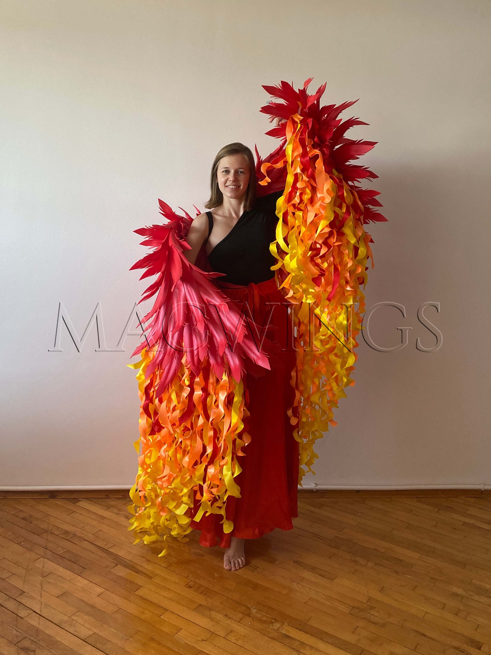 Moveable Phoenix Wings, Flame Wings, Adult Cosplay Costume, Fire Bird ...