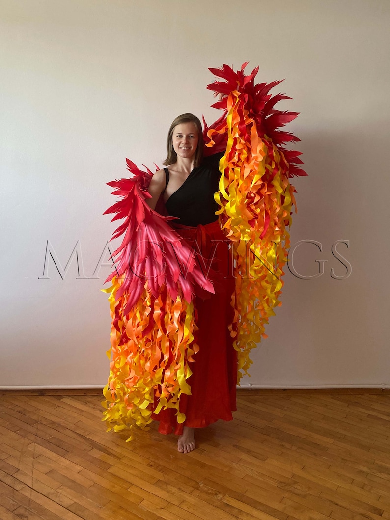 Moveable Phoenix Wings Flame Wings Adult Cosplay Costume - Etsy
