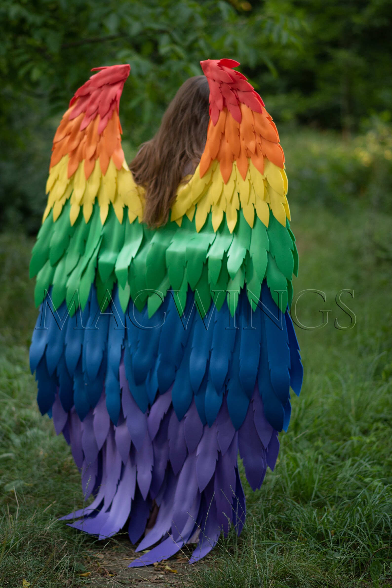 Rainbow Wings Carnival Costume Colorful Wings Halloween - Etsy