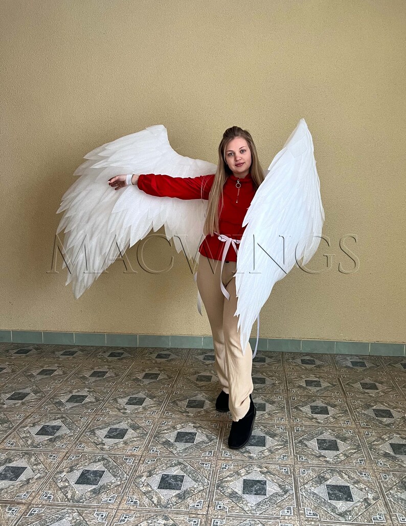 Moveable Wings White Wings Angel Wings for Dance Cosplay - Etsy