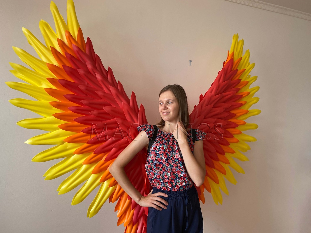Wings of Fire, Red Wings for Cosplay Costume, Phoenix Cosplay, Flame ...