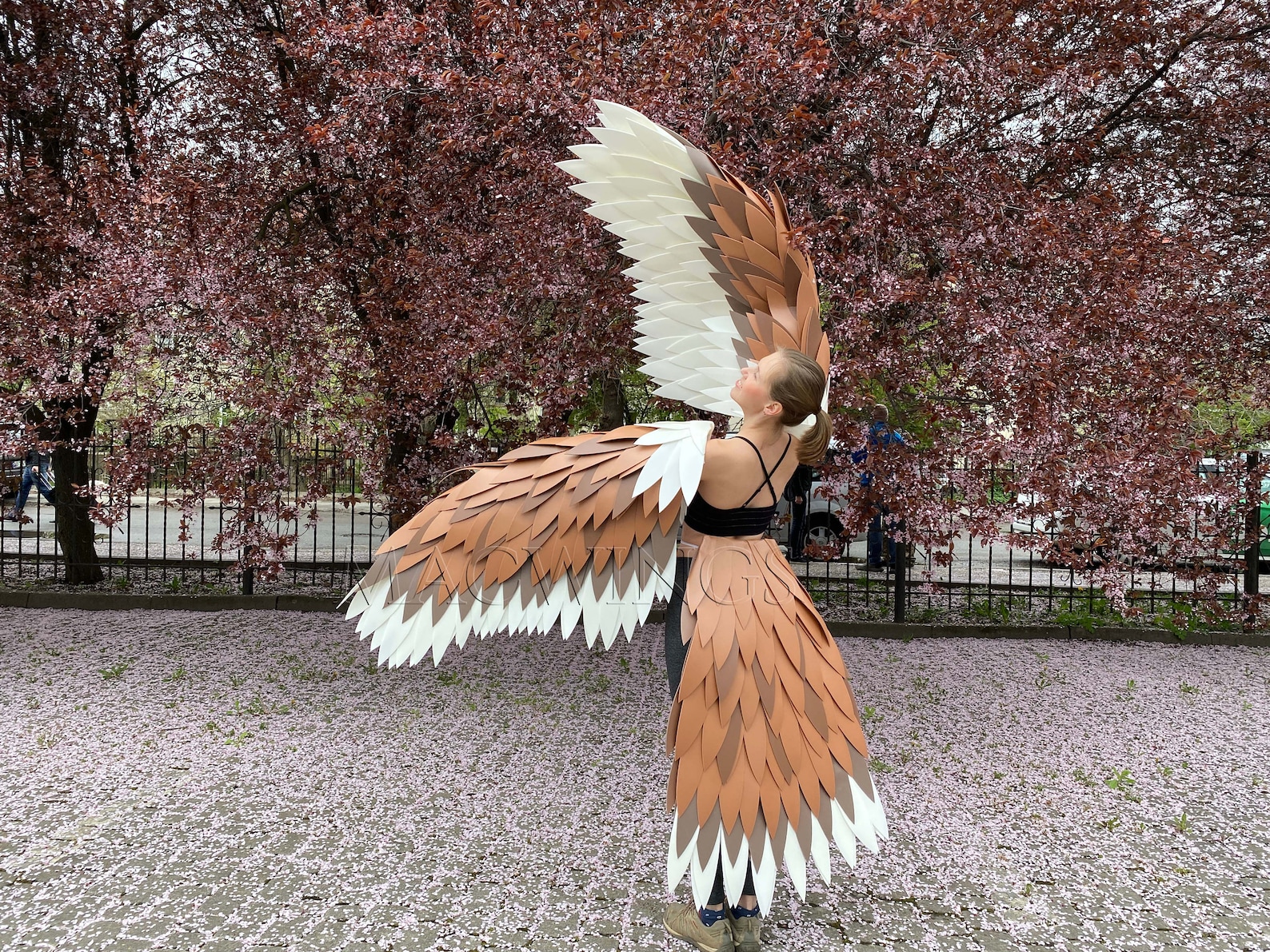 Brown Bird Wings and Tail Bird Cosplay Costume Arm Wings - Etsy
