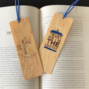 Doctor Who Bookmark | Handmade Burned Wood Bookmark | Trust Me I'm the ...
