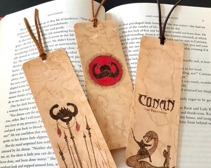 Conan the Barbarian Bookmarks | Handmade Wood Bookmark | Conan Gift ...