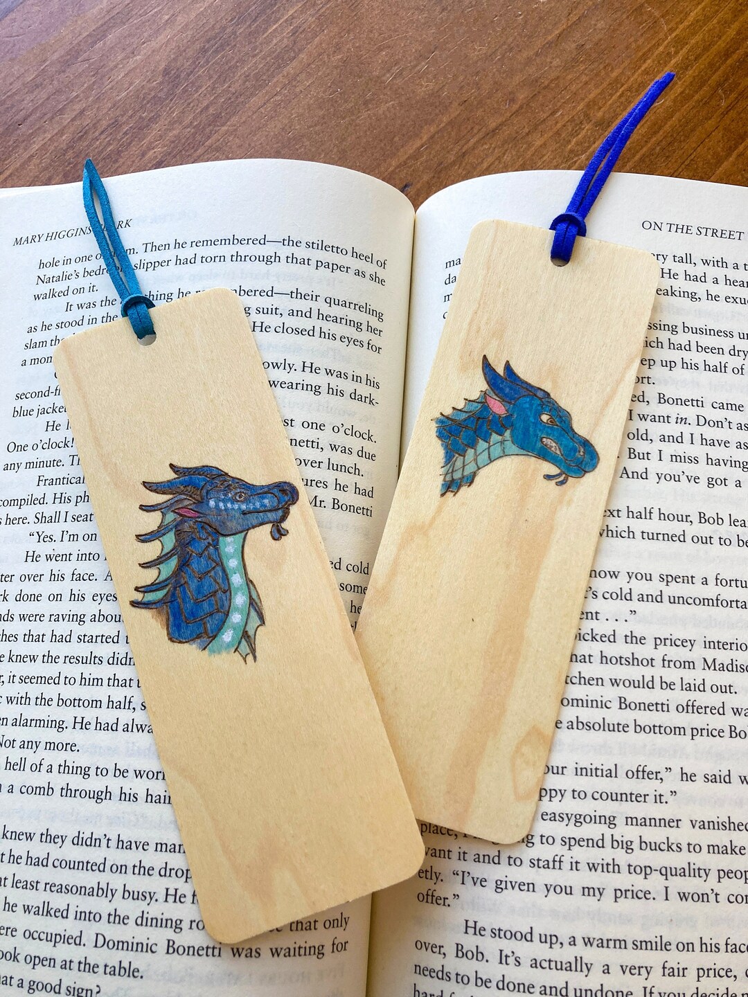 Tsunami Wings of Fire Bookmark | Handmade Wood Bookmark | Wings of Fire ...