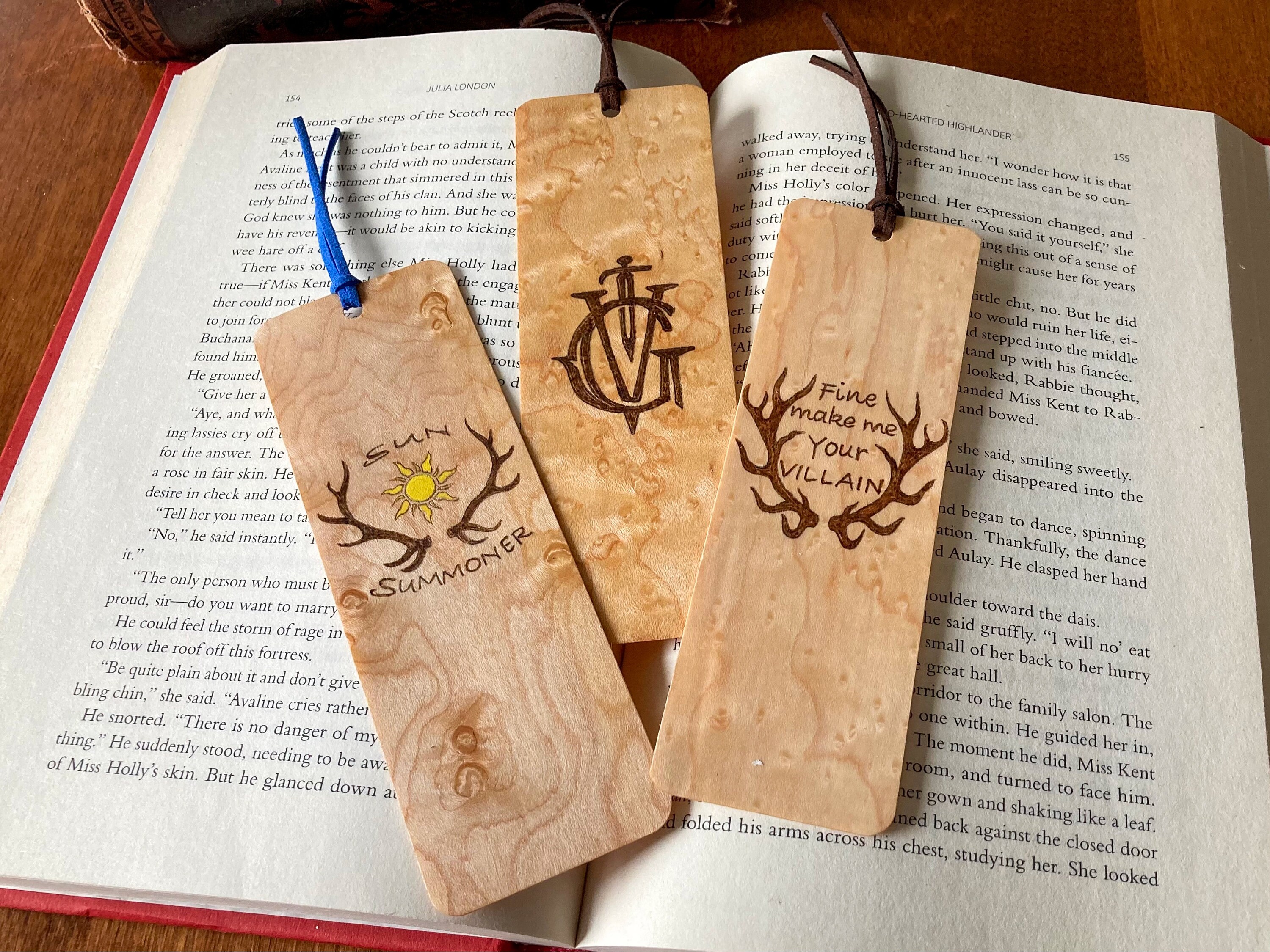 Shadow and Bone Bookmarks Handmade Wood Bookmark | Etsy
