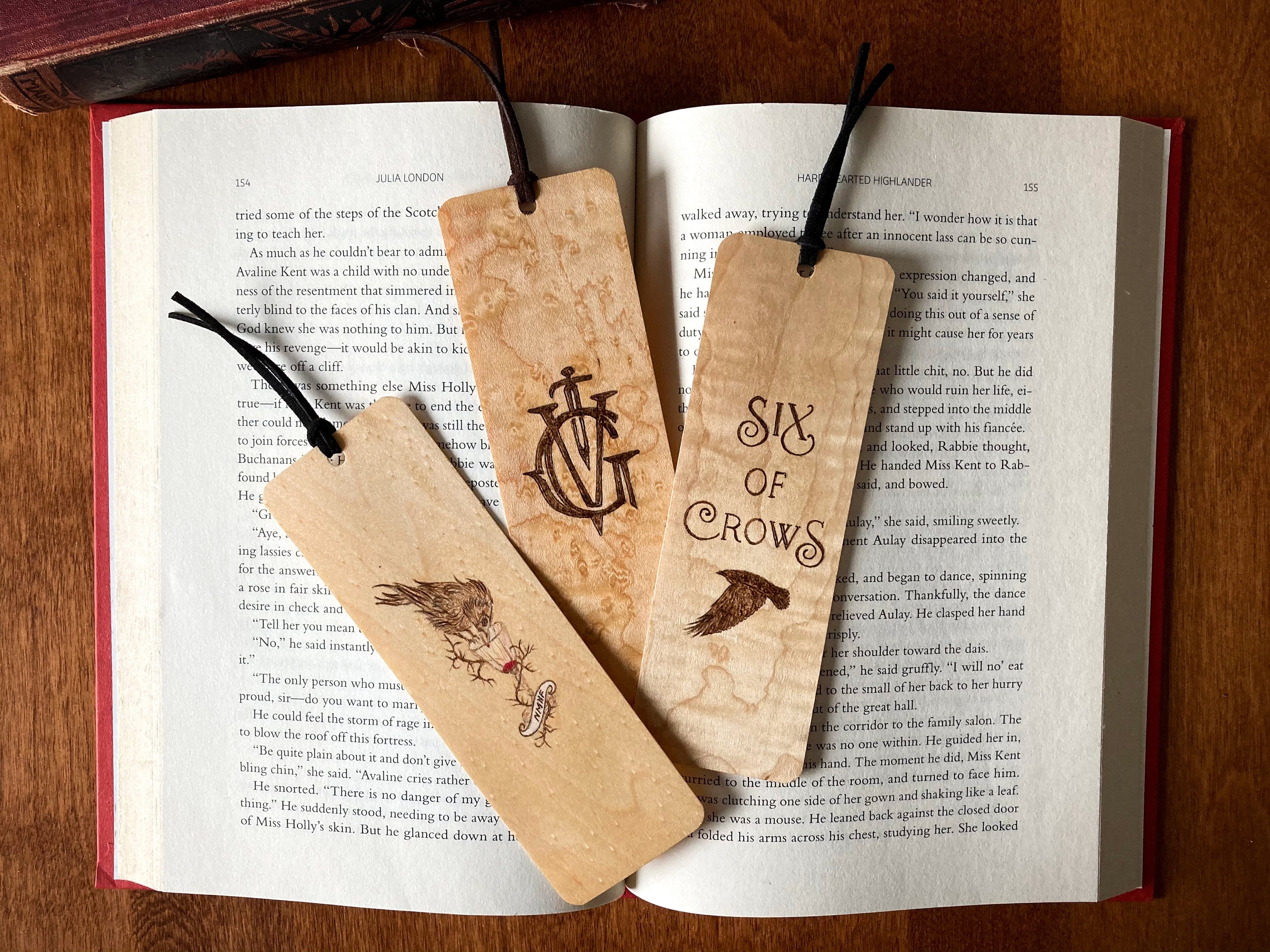 Six of Crows Bookmarks Handmade Wood Bookmark Grishaverse | Etsy