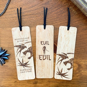 The Witcher Bookmarks | Burnt Wood Bookmark | Witcher Wolf | Geralt ...