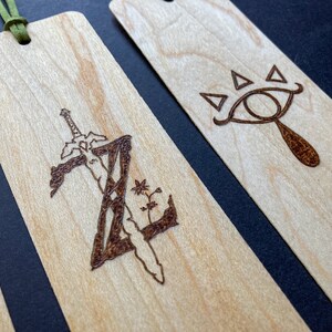 Legend of Zelda Bookmarks | Handmade Burnt Wood Bookmark | Breath of ...