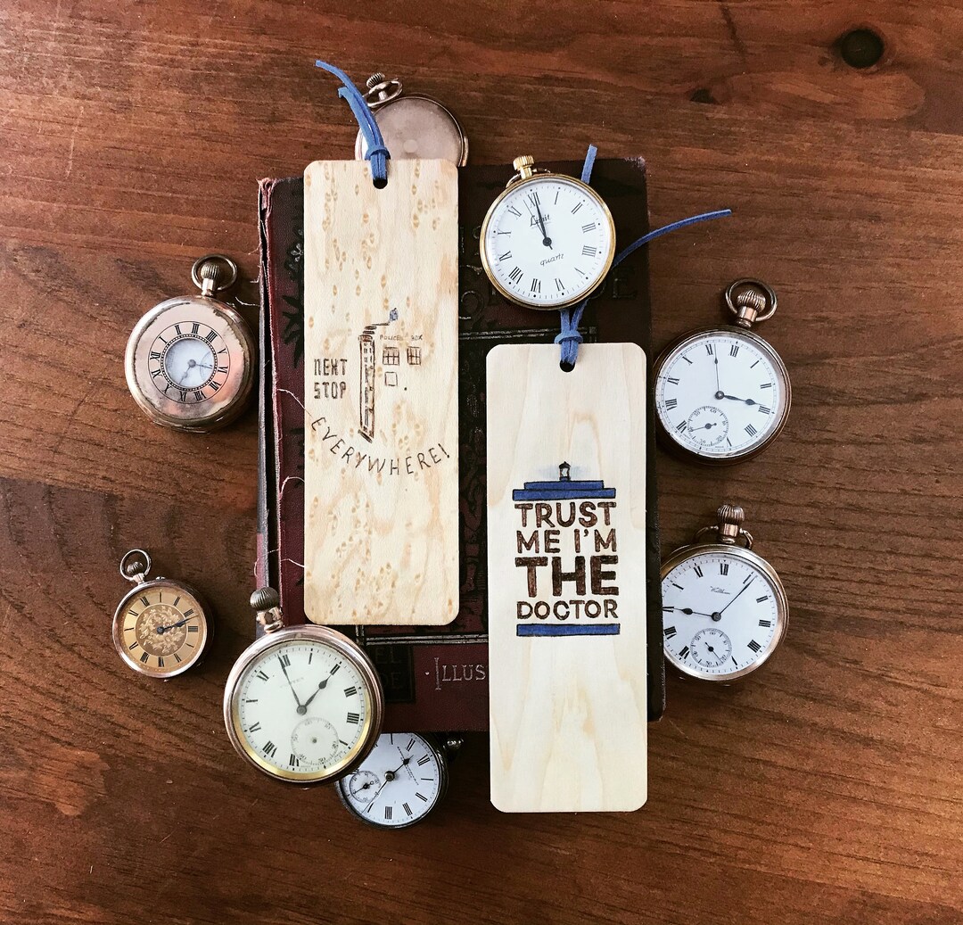 Doctor Who Bookmark | Handmade Burned Wood Bookmark | Trust Me I'm the ...