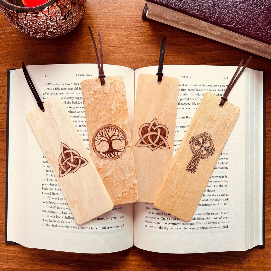 Celtic Design Bookmarks Handmade Wood Bookmark Celtic - Etsy
