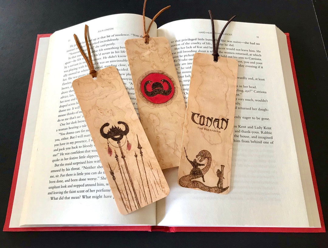Conan the Barbarian Bookmarks | Handmade Wood Bookmark | Conan Gift ...