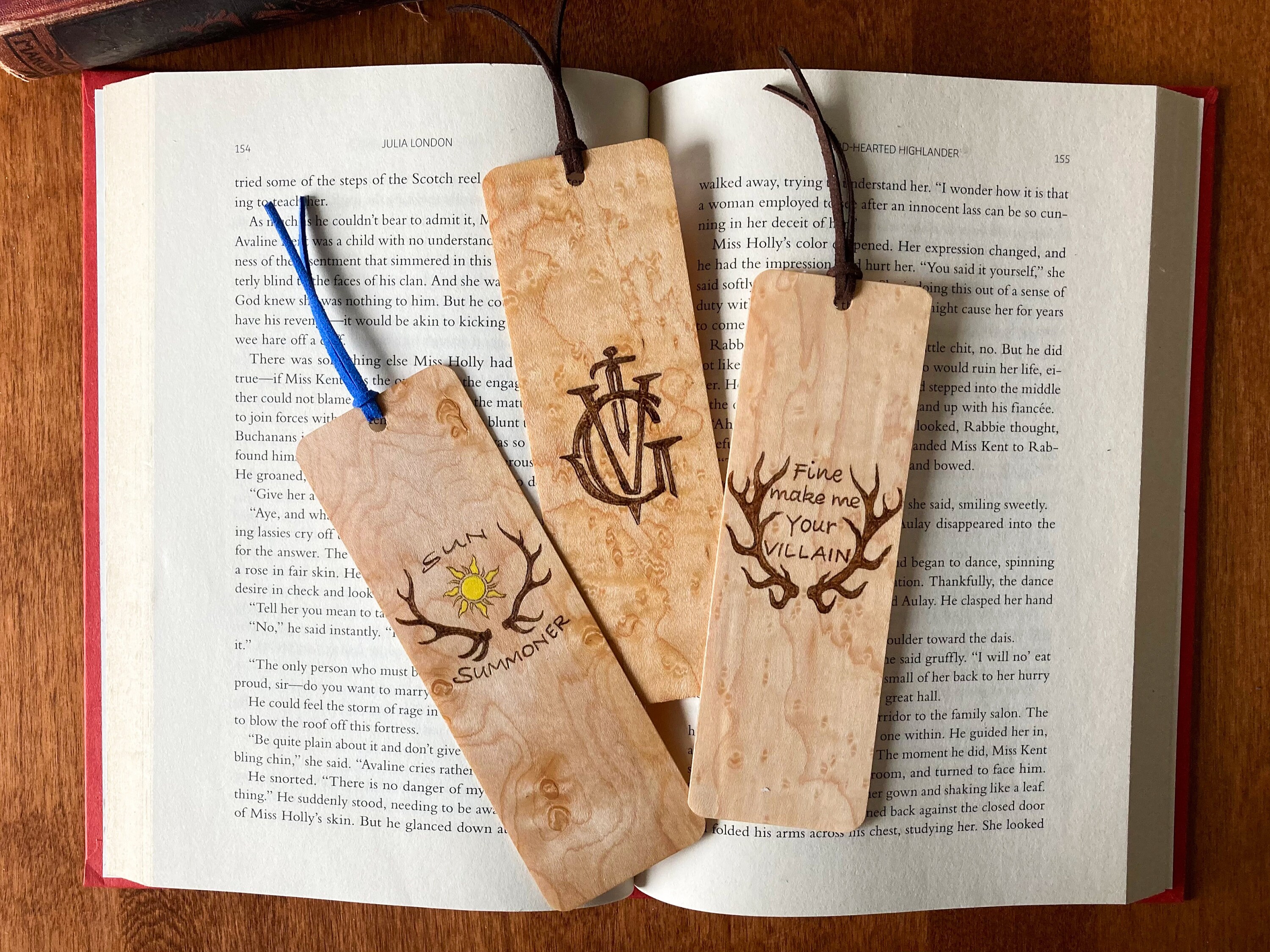 Shadow and Bone Bookmarks Handmade Wood Bookmark | Etsy