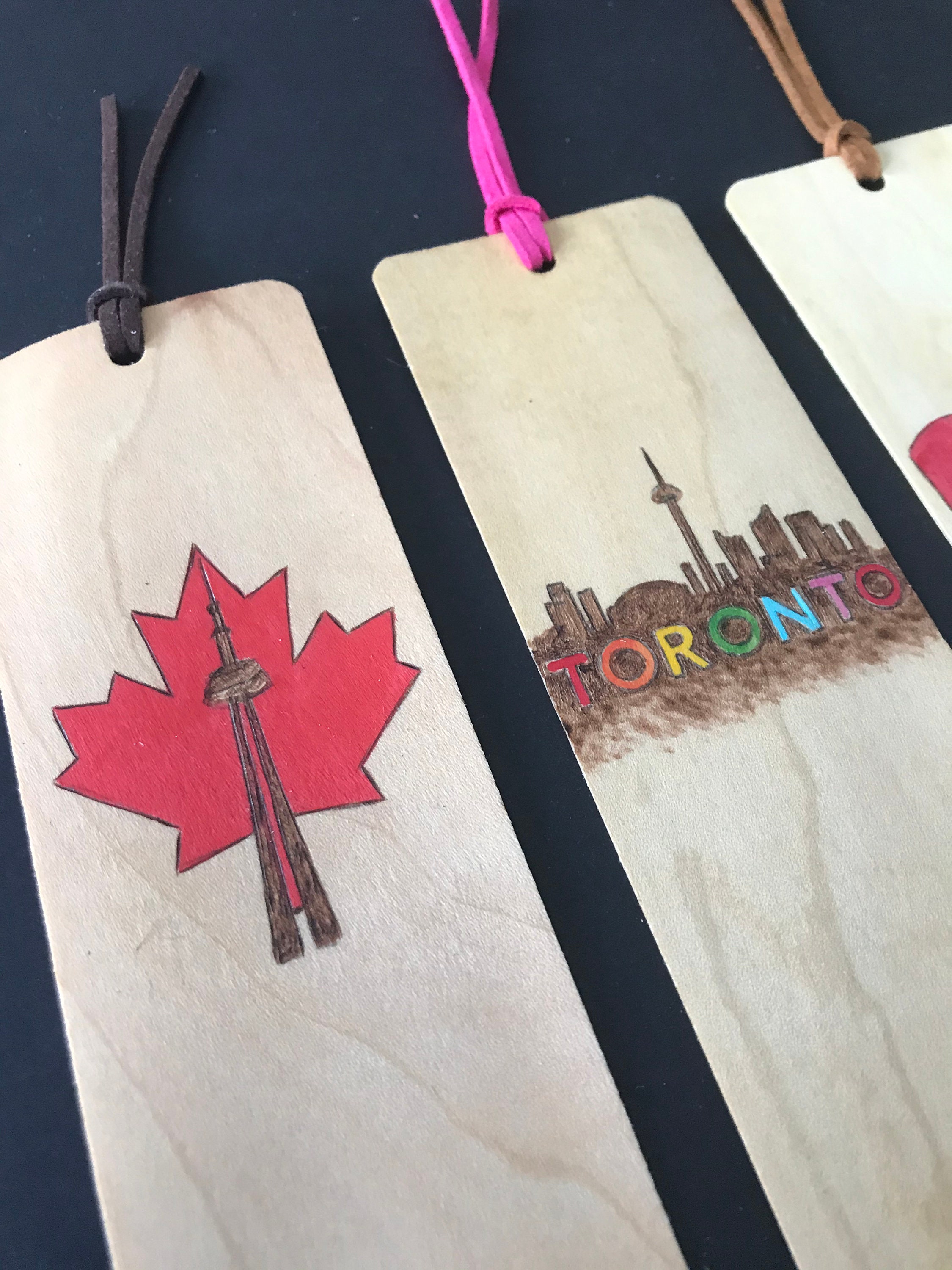 Canada Bookmarks Handmade burned wood bookmark Canada | Etsy