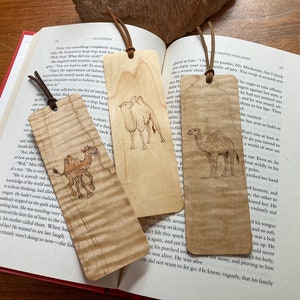 Camel Bookmarks | Handmade Wood Bookmark | Camel Art | Desert Vibes ...