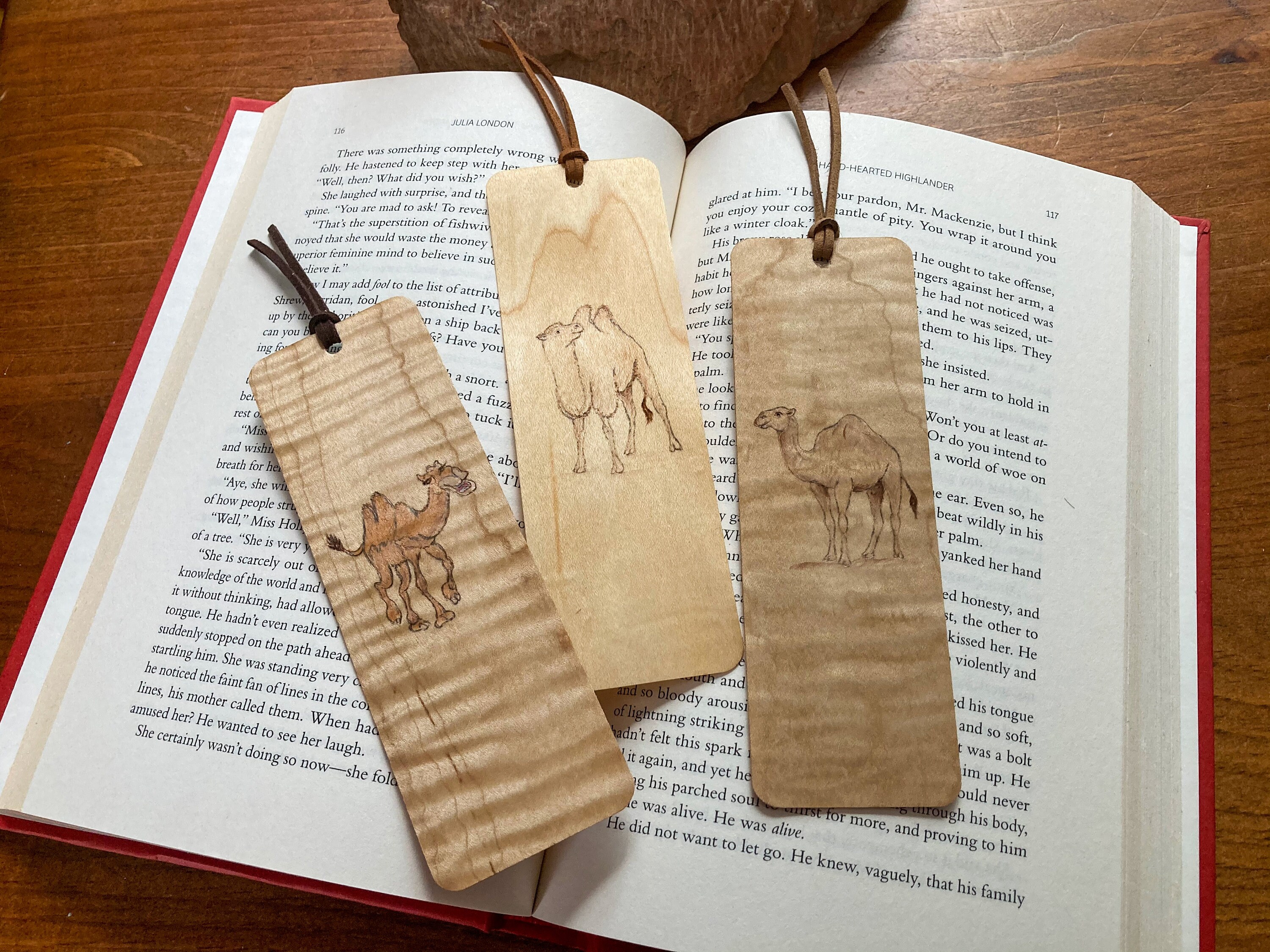 Camel Bookmarks Handmade Wood Bookmark Camel Art Desert - Etsy
