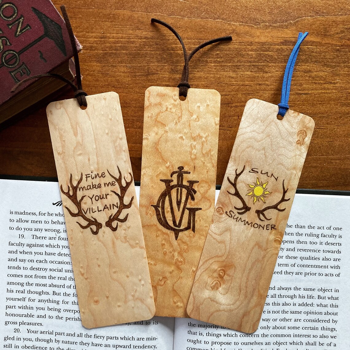 Shadow and Bone Bookmarks Handmade Wood Bookmark | Etsy