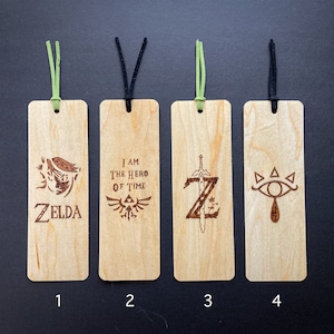 Legend of Zelda Bookmarks | Handmade Burnt Wood Bookmark | Breath of ...