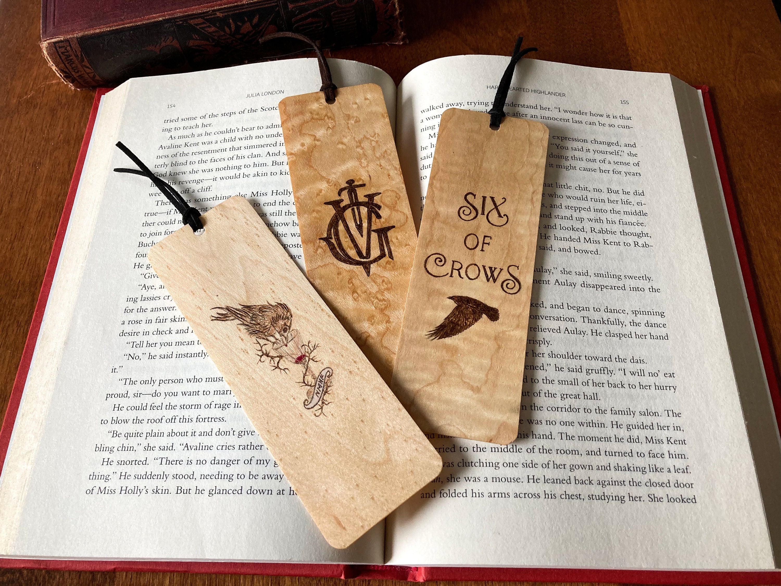 Six of Crows Bookmarks Handmade Wood Bookmark Grishaverse | Etsy