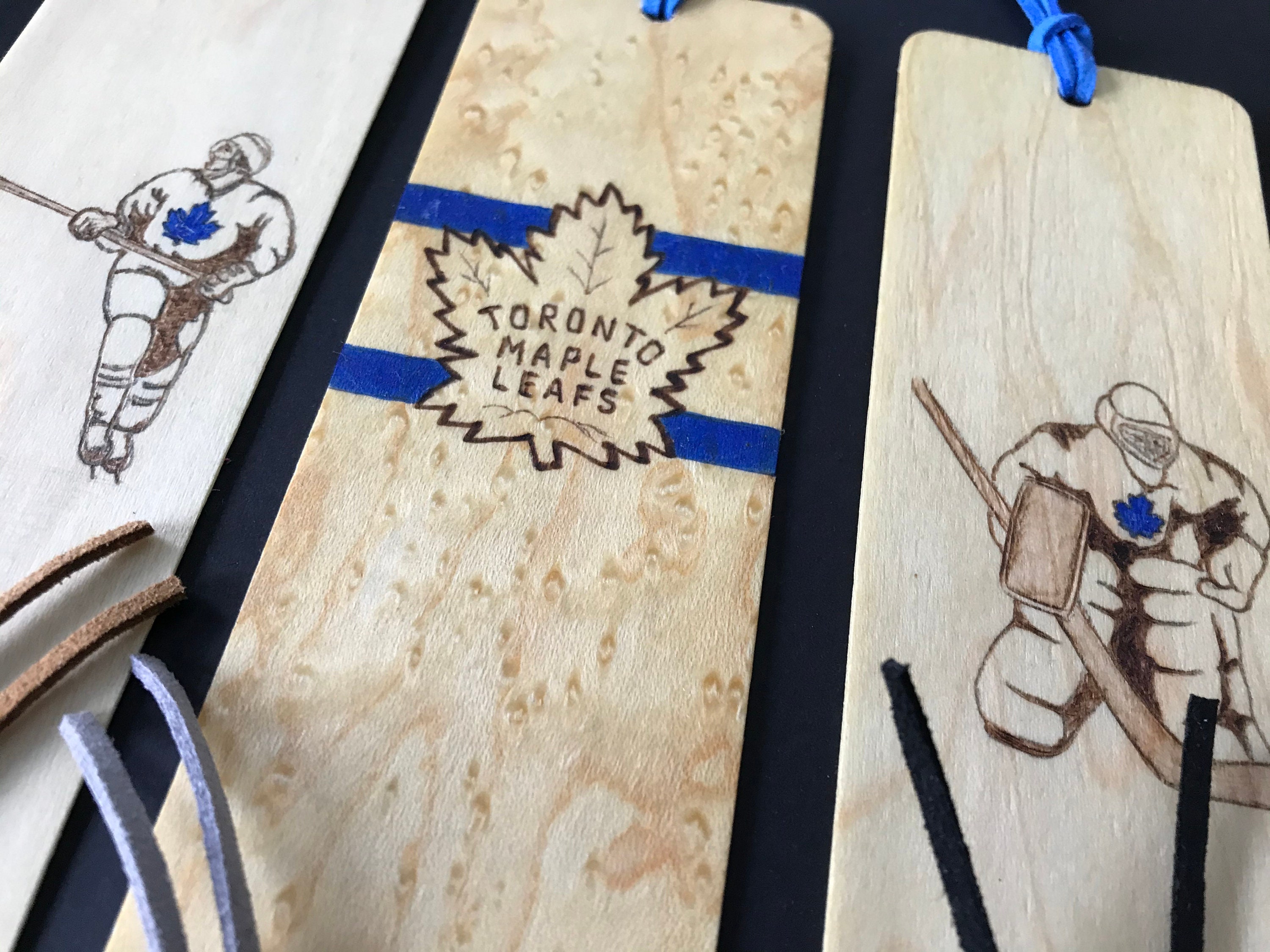 Hockey Bookmarks Handmade wood bookmark Hockey Goalie | Etsy