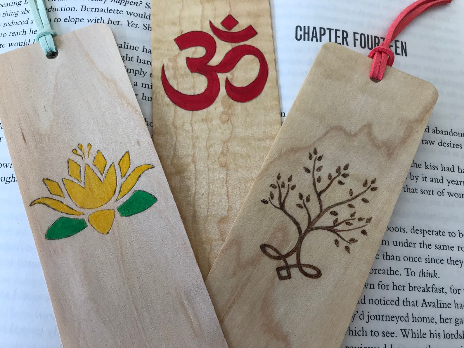 Yoga and Meditation Bookmarks Handmade Wood Bookmark Yoga - Etsy