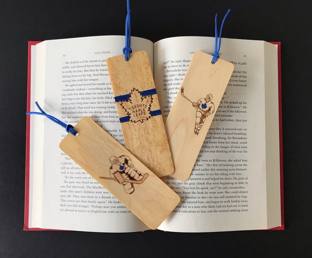 Hockey Bookmarks | Handmade Wood Bookmark | Hockey Goalie | Hockey ...