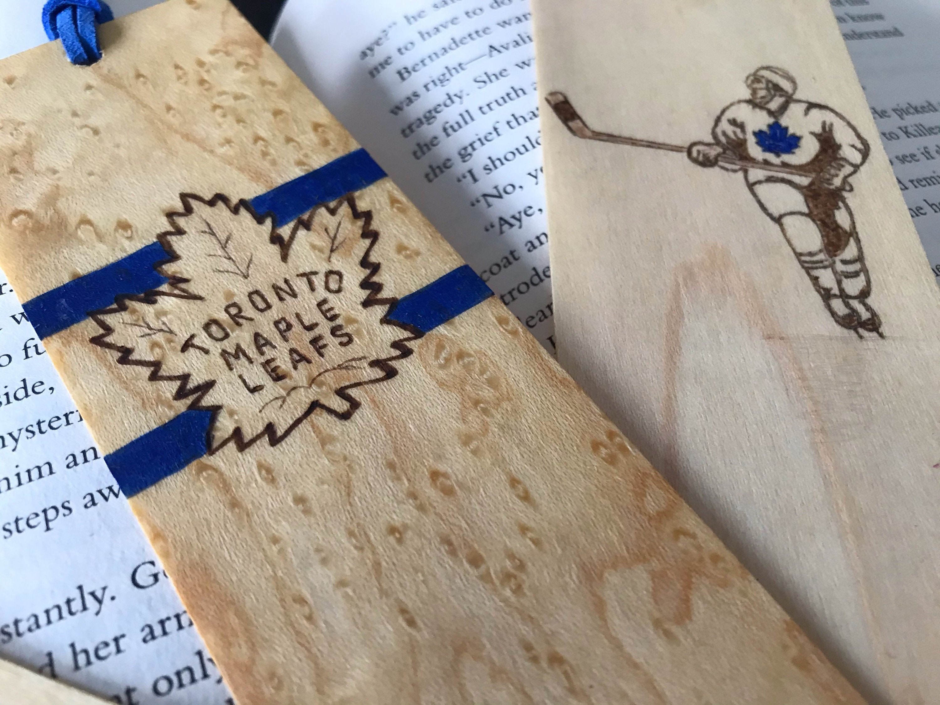 Hockey Bookmarks Handmade wood bookmark Hockey Goalie | Etsy