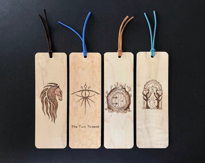 Lord of the Rings Bookmarks | Handmade Wood Bookmark | Gandalf ...